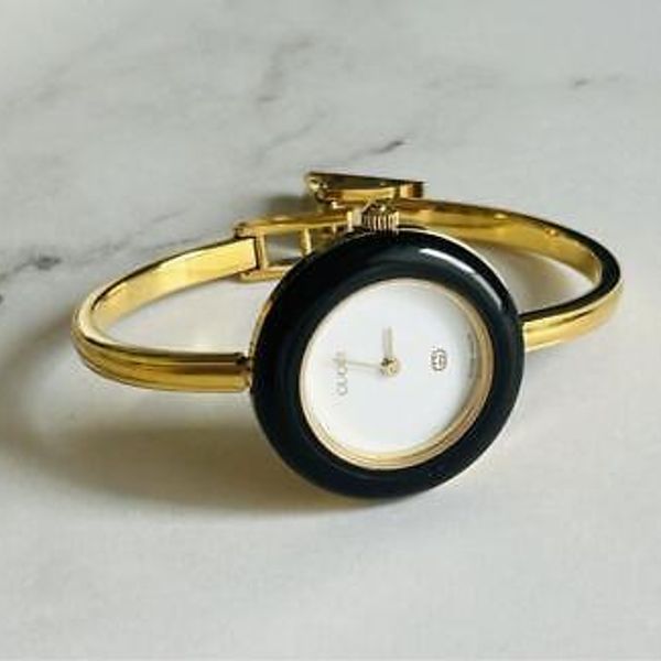 Gucci Change Bezel 1100-L black Bezel Only Quartz gold Women's watch ...