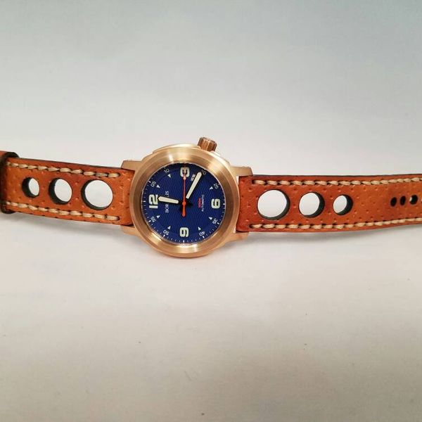 FS- BOREALIS BATIAL BLUE DIAL WITH DATE LIKE NEW PLUS CUSTOM CLOVER ...