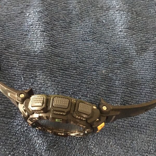 Casio Pathfinder Alti Baro Compass Tough Solar Men's Black Watch 3246 ...