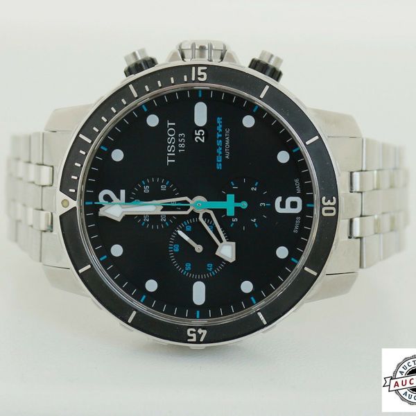 TISSOT Seastar 1000 Chronograph automatic 48mm Dive Men's watch T066427 ...