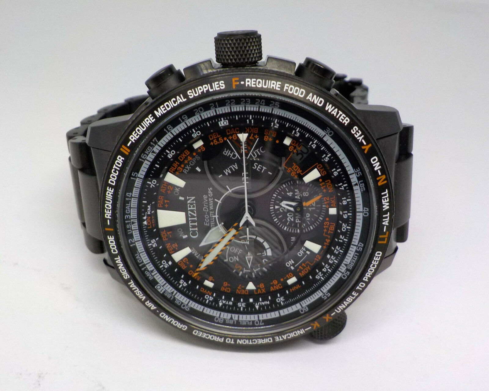 CITIZEN PROMASTER SATELLITE WAVE GPS TITANIUM ECO-DRIVE WATCH CC7015 ...