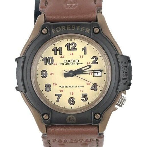 Casio Illuminator Forester Watch Men Brown Black 42mm Date 5405 FT-500W ...