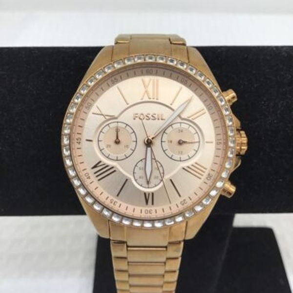 Fossil Modern Courier Chronograph Rose Gold-Tone Stainless Steel Watch ...