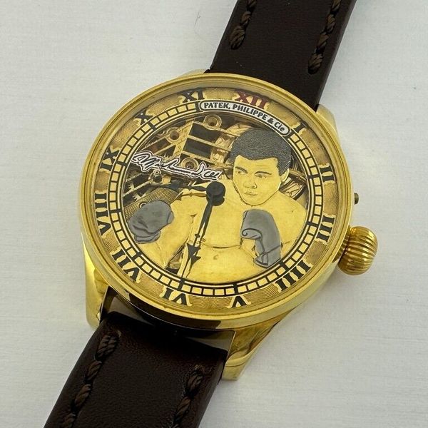 Patek Philippe Skeleton Muhammad Ali Antique Swiss UNIQUE Art Deco Gold ...