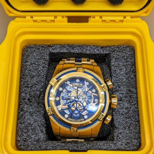 Invicta Reserve Bolt Quartz Gold Tone 53mm Mens Watch Model 13753 ...