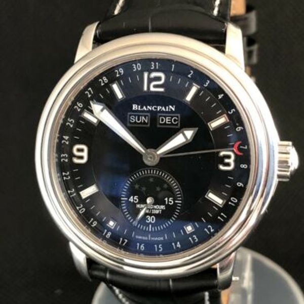 Blancpain 2863-1130-53B Leman Complete Calendar Moon SS Black Dial ...