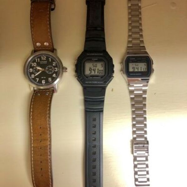 Watch Lot: CITIZEN (8635-S086167), CASIO (W-218H; A158WA-1DF), Mens ...