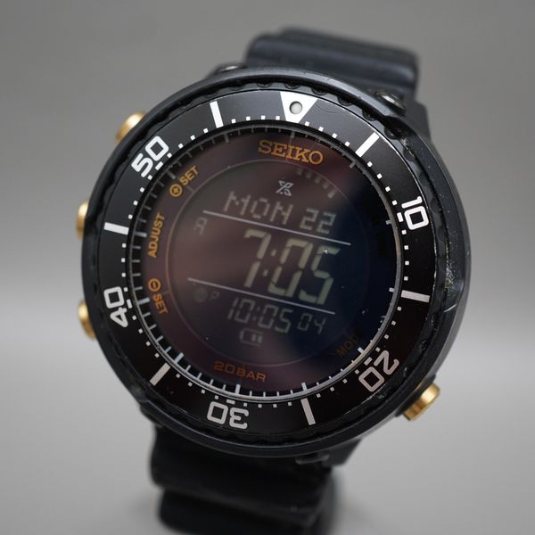 Seiko Prospex SBEP005 S802 Lowercase Fieldmaster Solar Digital Quartz ...