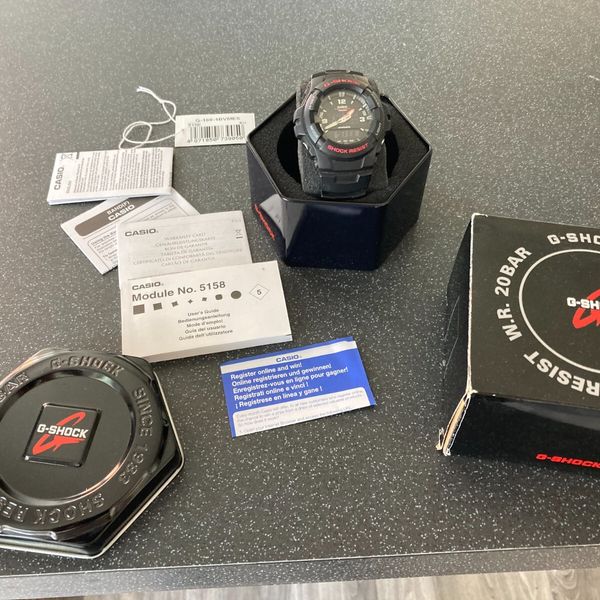 Casio G-100 G-Shock G100 1 BV MES Gents Analogue / Digital Watch ...