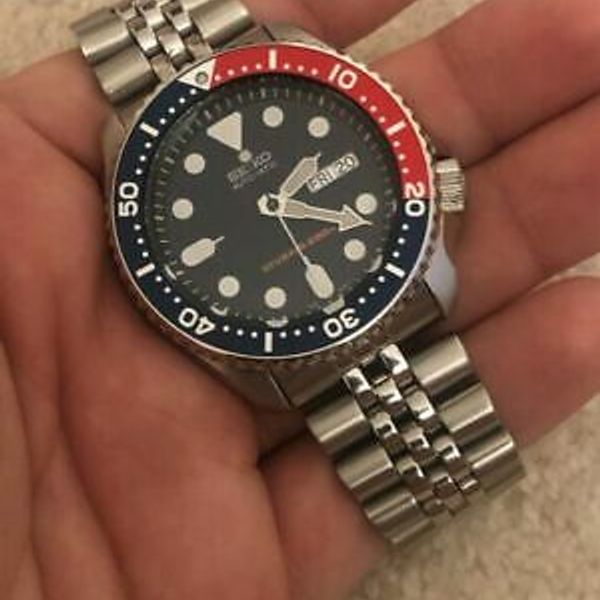 Seiko Skx009 Automatic Pepsi Dial Stainless Steel 200m Diver Watch ...