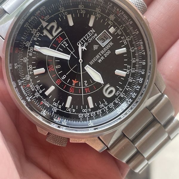 Citizen Eco-Drive Promaster Nighthawk WR200 Men's Pilot Wristwatch ...