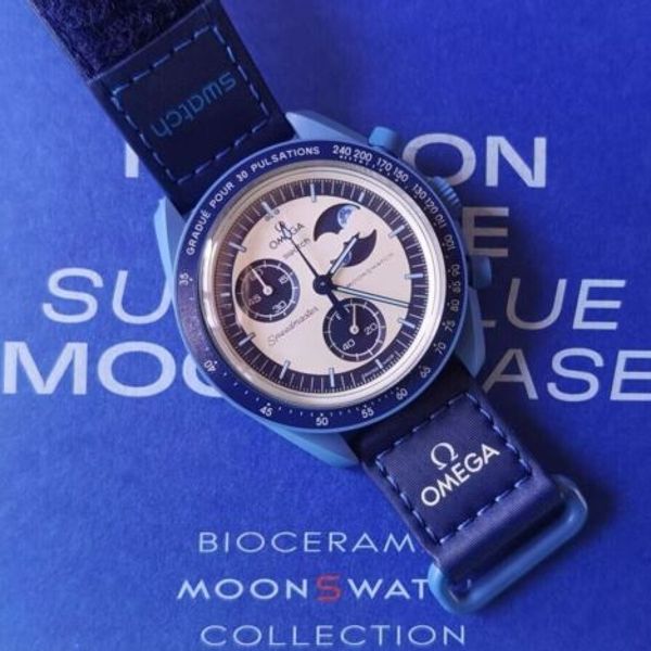 Swatch x Omega Moonswatch Mission To The Super Blue Moonphase Watch ...