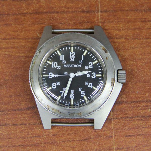 Vintage Marathon Military Watch Gallet Model 211 1985 Missing Bezel ...