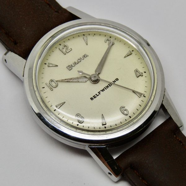 BULOVA 23 jewels selfwinding vintage watch with box - steel- 1950's ...
