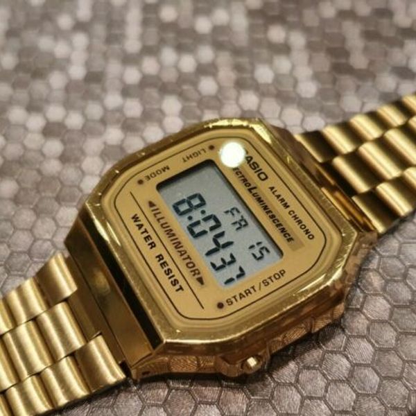 Casio Vintage Retro Collection Digital Gold Watch | WatchCharts Marketplace