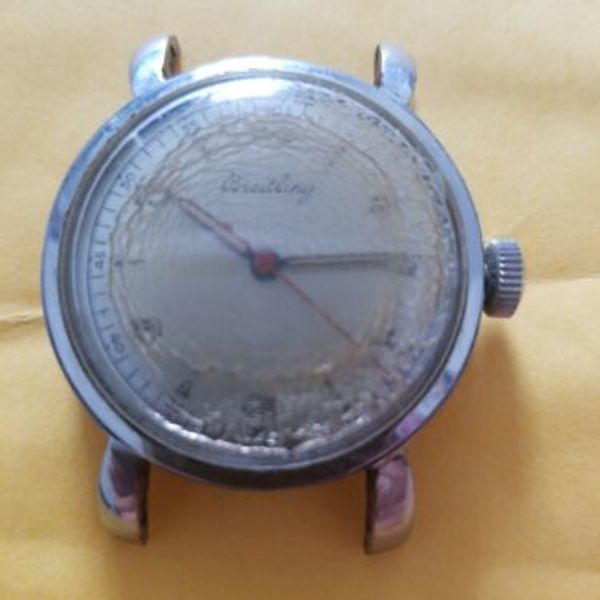 Vintage military Breitling mens watch Nice Dial fancy batman lugs ...
