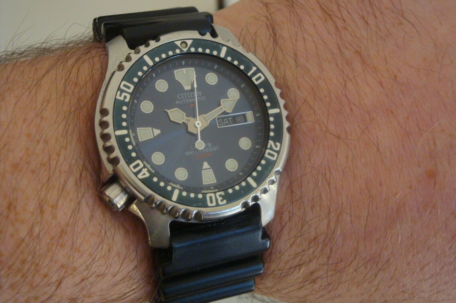 Citizen Automatic Diver. NY0040-17L. Rare blue dial . Gents watch ...