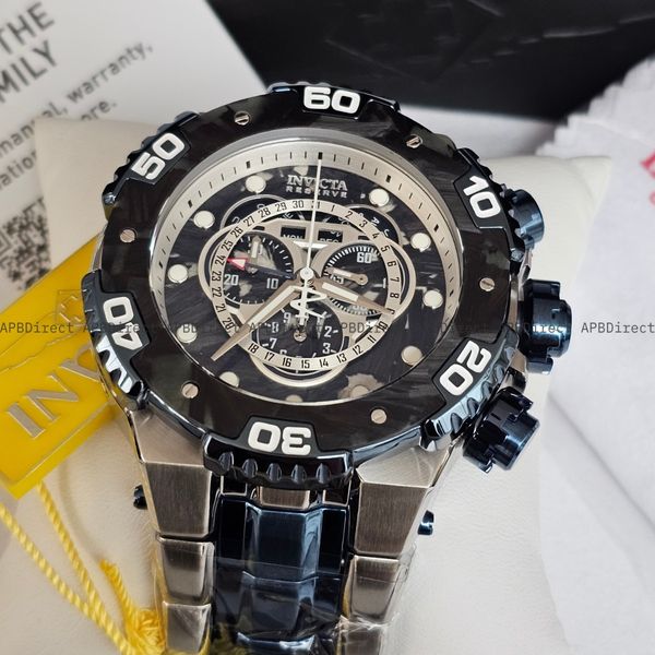 Invicta - Reserve - Carbon Hawk - Carbon Fiber Swiss MASTER CALENDAR ...