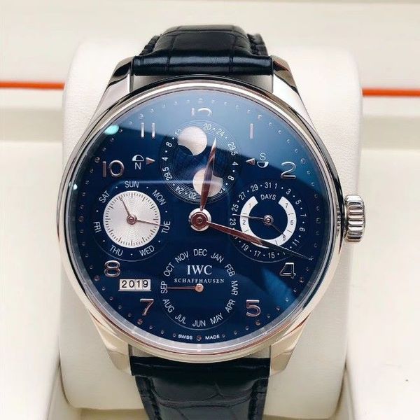 FS: IWC Portuguese Perpetual Calendar White Gold in Blue Dial IW503203 ...