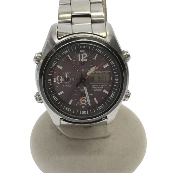 [Used] CASIO Solar watch/Digi-Ana/Stainless steel/Navy/Silver/OVW-500DJ ...