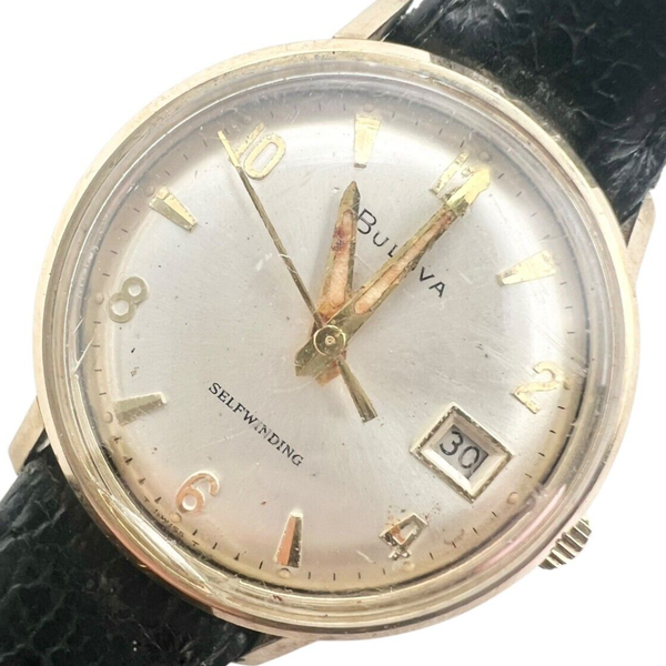 Running VIntage 1966 10k RGP Bulova Selfwinding Clipper Date Watch ...