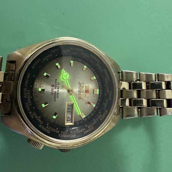 Orient World Time Automatic Men's Watch Vintage From Japan ...