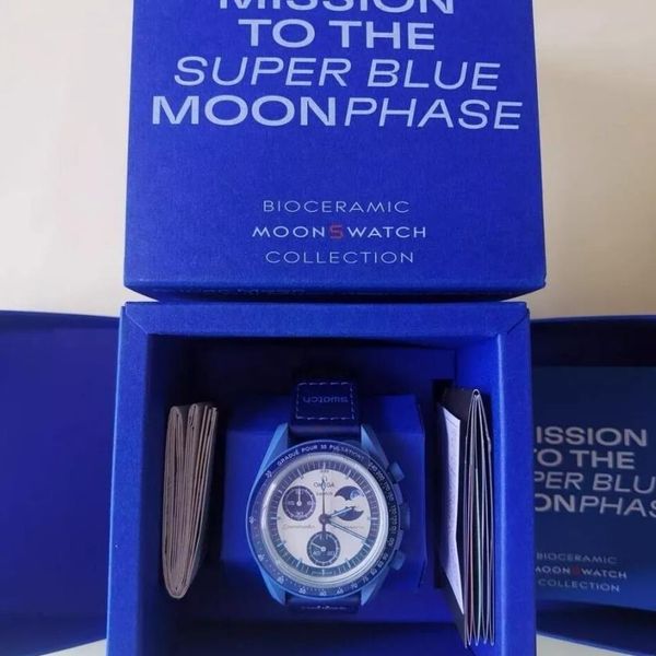 Swatch x Omega Moonswatch Mission To The Super Blue Moonphase Watch ...