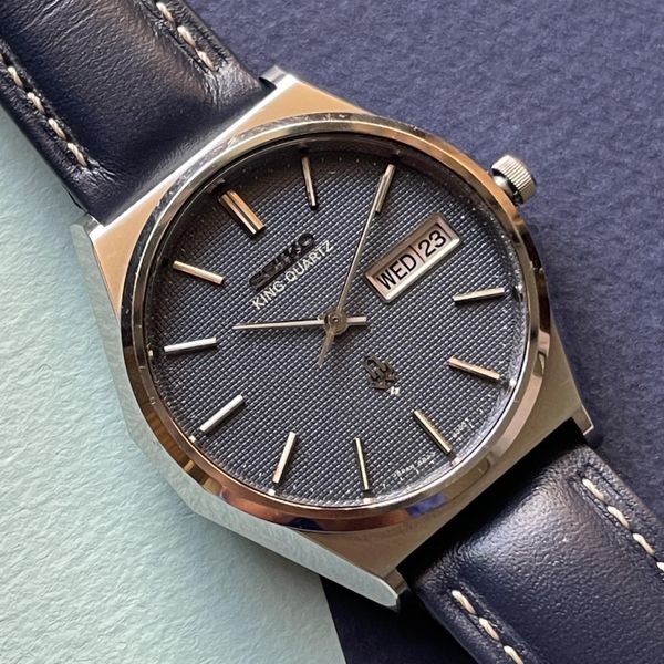 [WTS] 1970s Seiko King Quartz 4823-8050 - Blue Waffle Dial - $255 ...
