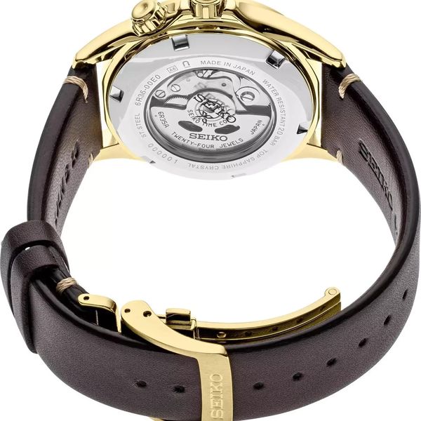 Seiko Men' Prospex Green Dial 39.5mm Brown Leather Strap Watch SPB210 ...