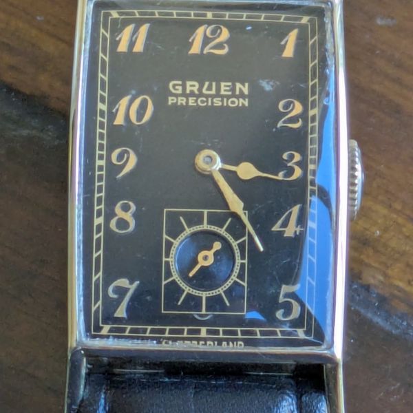 Gruen Precision 10K Gold Filled Curved Watch | WatchCharts Marketplace
