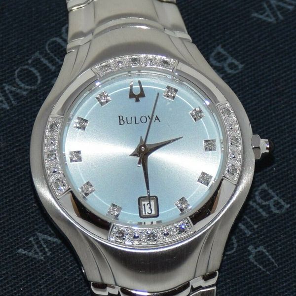 Bulova C899133 Stainless Steel Analog W/ Diamond Ladies Watch ...