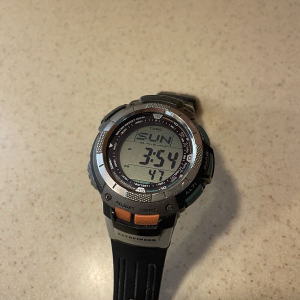 CASIO SPORT PATHFINDER 2894 PAG-80 Solar, Triple Sensor Compass ...