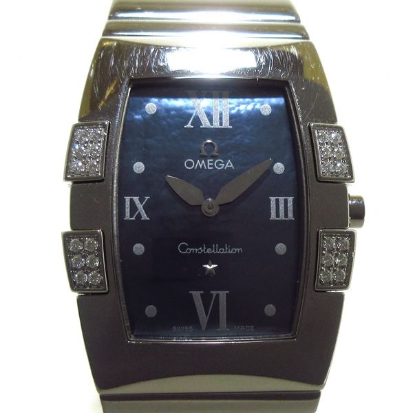[New] [Used] OMEGA Constellation Quadrella Watch SS / Diamond Bezel ...