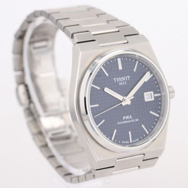Tissot PRX Blue Dial Powermatic 80 Automatic Stainless Steel Men's ...