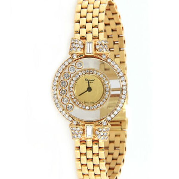 Chopard Happy Diamond Bow 4097-1 18K Quartz Watch w/ Box & Papers ...