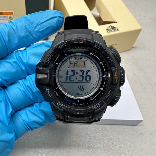 Casio Pro Trek Men's Tough Solar Triple Sensor Black Resin 52mm PRG-270 - Casio | WatchCharts ...