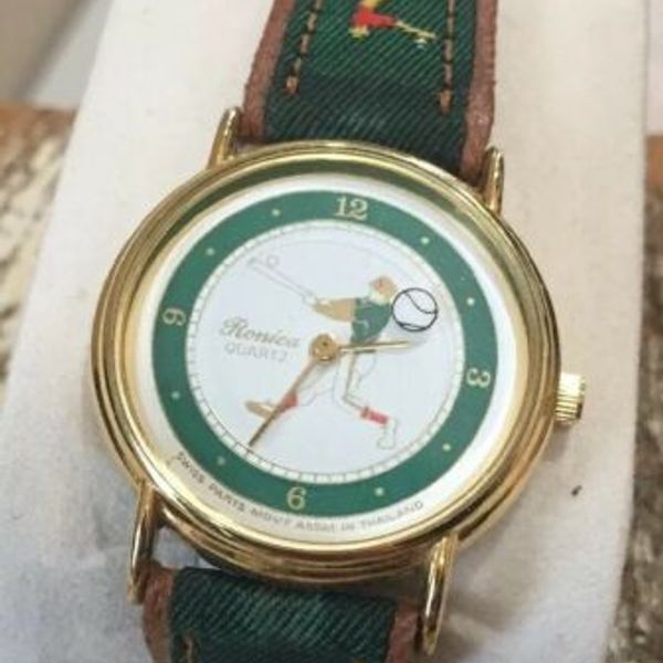 Vintage Ronica Quartz Baseball Watch w Rotating Ball Second Hand New ...