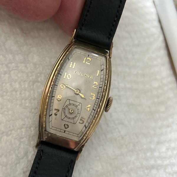 Bulova 10k Gold Filled Curved Vintage Wristwatch | WatchCharts Marketplace