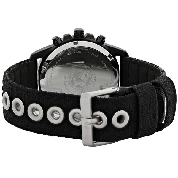 Citizen Eco Drive Men's Military Chronograph Black IP Stainless Steel ...