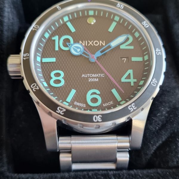 Nixon Diplomatic Teal / Lume Swiss Automatic Watch | WatchCharts ...