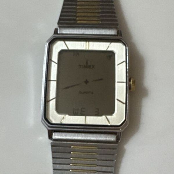 Rare Vintage TIMEX Z Cell LCD Illusion Alarm Day/Date Tone Menâ s Watch ...