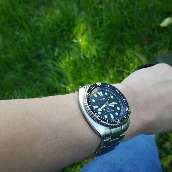 Seiko Turtle Reissue Blue Srp773 alligned + perlon strap in box ...