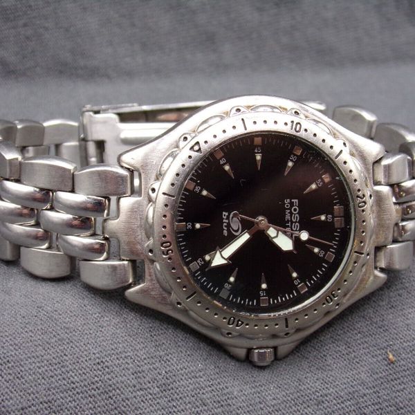 Men's FOSSIL Diver's Watch AM-3101 w/ New Battery - Works Great ...