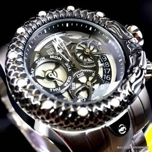 Invicta Venom Subaqua Dragon Scale Stainless Steel Guntmetal 52mm Watch ...