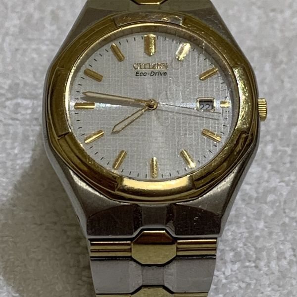 Citizen Eco-Drive E110 TwoTone Solar Power Wrist Watch S008719 HSB ...