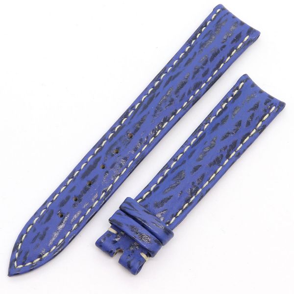 [New] Chopard replacement belt genuine blue leather unused leather belt ...