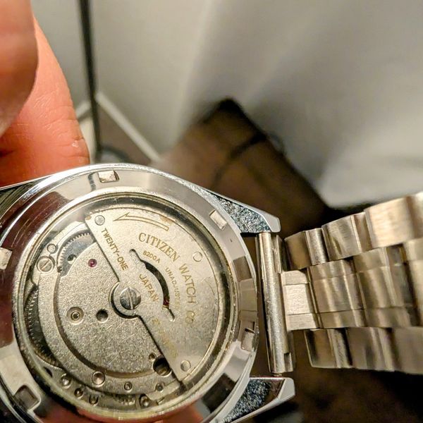Citizen Men's Automatic 8200 Watch Vintage Black Dial 21 Jewels ...