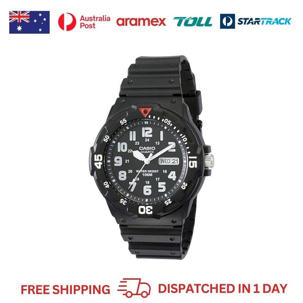 Casio MRW200H-1B Unisex Black Analog Watch with Black Band ...