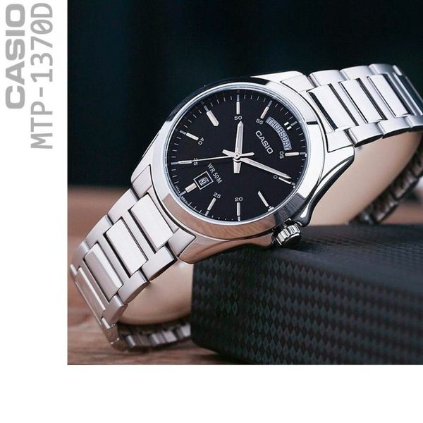 Casio MTP-1370D-1A1 Men Analog Stainless Steel Watch Original 100% ...