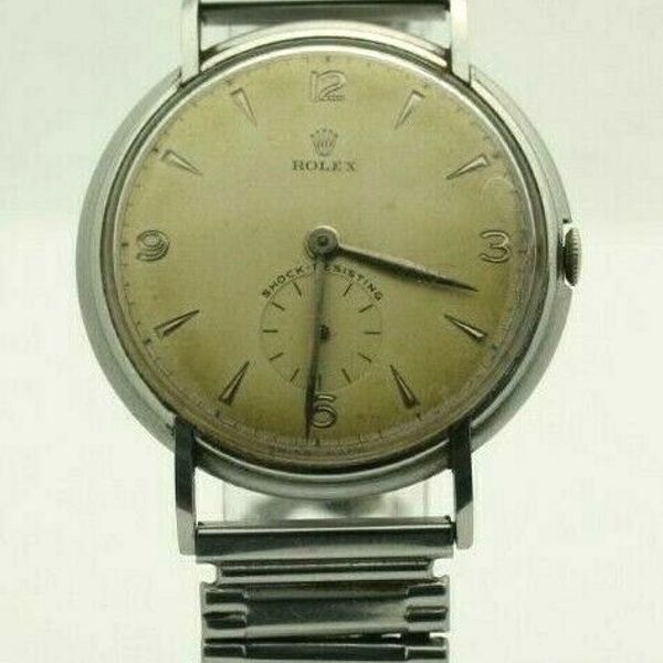 VINTAGE ROLEX 15 rubis shock resisting REF 4218 STAINLESS STEEL WATCH ...